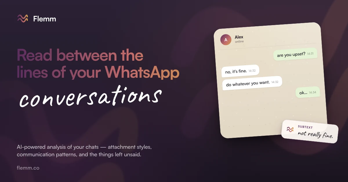 Flemm — Reveal What Your WhatsApp Chats Really Say
